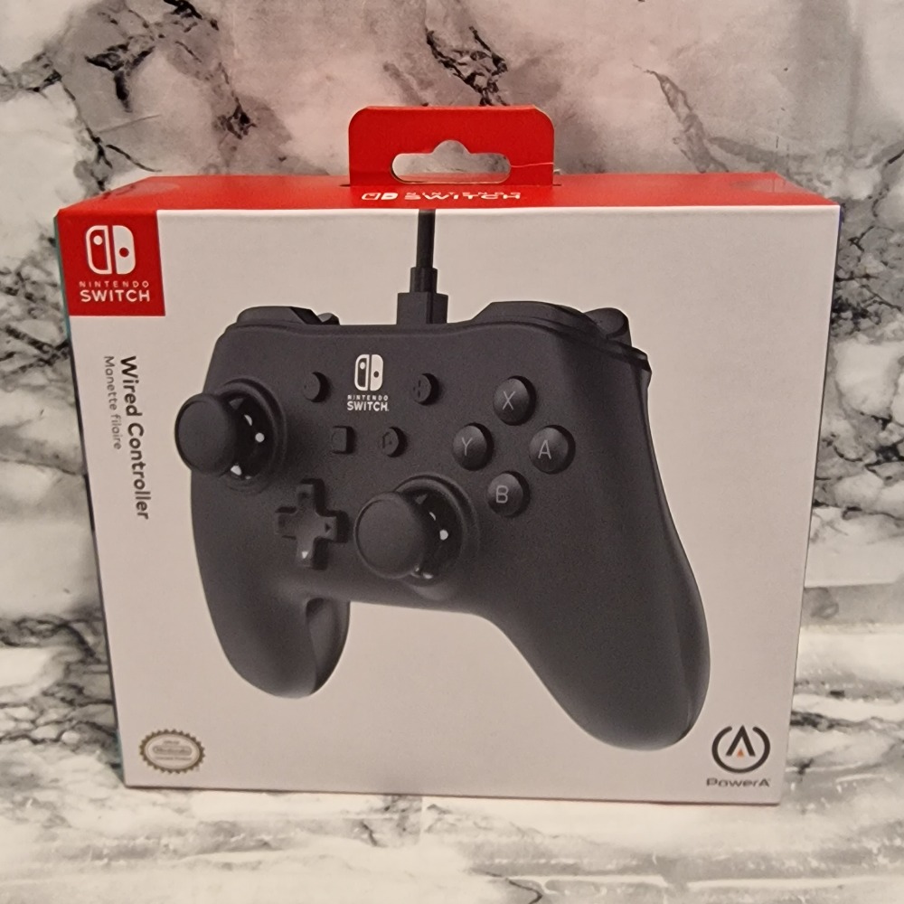 New Official Nintendo Power A Wired Controller - Black Brand New & Sealed - Own4Less